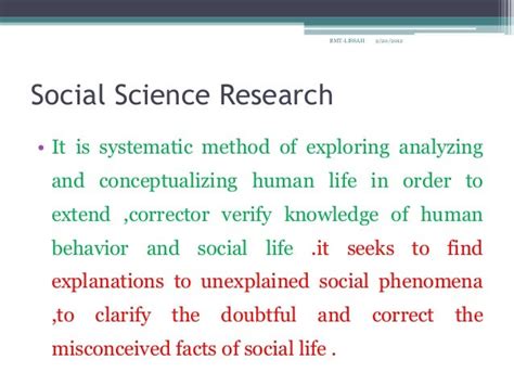 Social Science Research Methodology 1