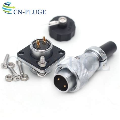 WEIPU WS Series Pin IP Metal Waterproof Connector Square Panel Mount