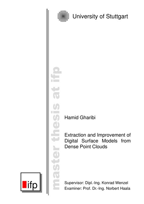 Pdf Extraction And Improvement Of Digital Surface Models From Dense Point Clouds