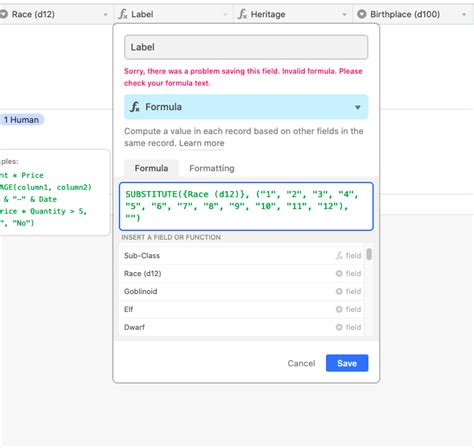 Struggling To Create A Substitute Formula Airtable Community