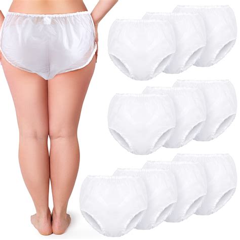 Weewooday 10 Pcs Waterproof Incontinence Underpants Plastic Pants
