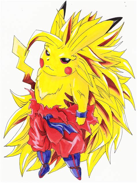Pikachu Ssj3 By Selicatomattia On Deviantart