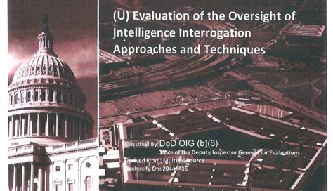 Evaluation Of The Oversight Of Intelligence Interrogation Approaches And Techniques Dodig 2019