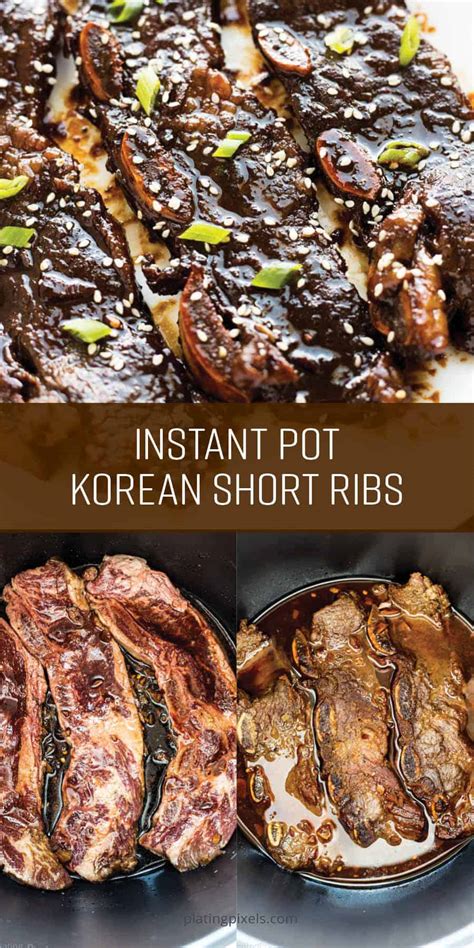 Instant Pot Korean Short Ribs Kalbi Plating Pixels