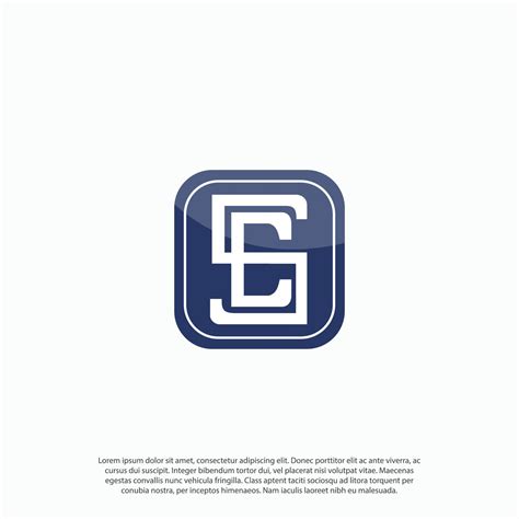 Rectangle Alphabet Letters Monogram Logo Combining Letter SE Or ES In