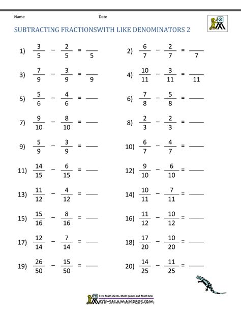 Addition Of Fractions Worksheets Artofit