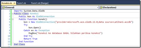 Latihan Query Menggunakan Visual Basic Vbnet Dengan Koneksi Database