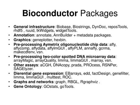 Ppt Introduction To R And Bioconductor Bmi Winter Powerpoint
