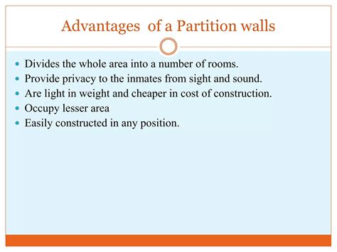 Lecture Types Of Partition Pptx Woodworking Arts And Crafts