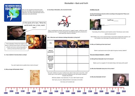Blackadder Back And Forth Worksheet To Support The Tv Programme Teaching Resources