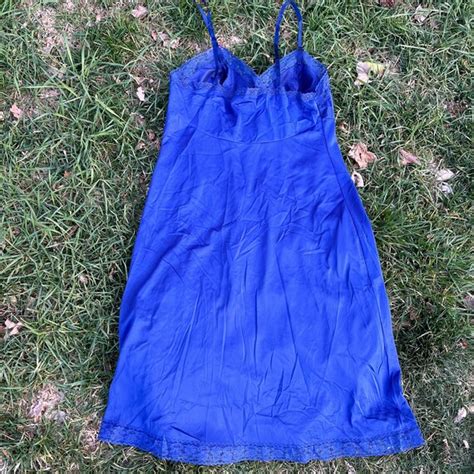 Vintage Lingerievintage Full Slipblue Vintage Slip Gem