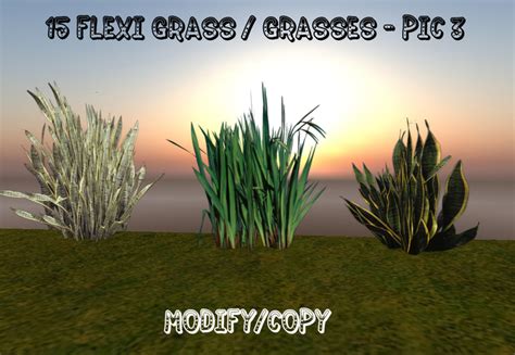 Second Life Marketplace 15 Different Flexi Grass Grasses On Sale