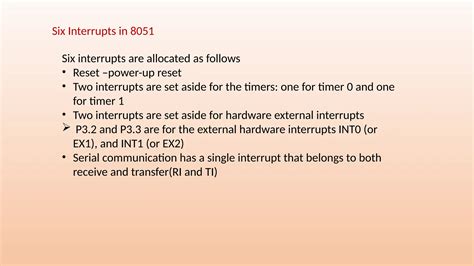 Hardware Interrupts In 8051 Microcontroller Pptx