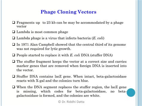 Basics Of Gene Cloning PPT
