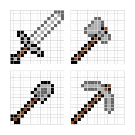 Pixel Art Minecraft Easy Template Minecraft Pixel Art Templates Yin