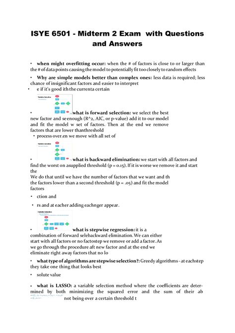 ISYE 6501 Midterm 2 Exam With Questions And Answers Browsegrades