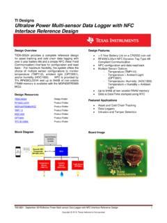 Ultralow Power Multi Sensor Data Logger With Nfc Ultralow Power