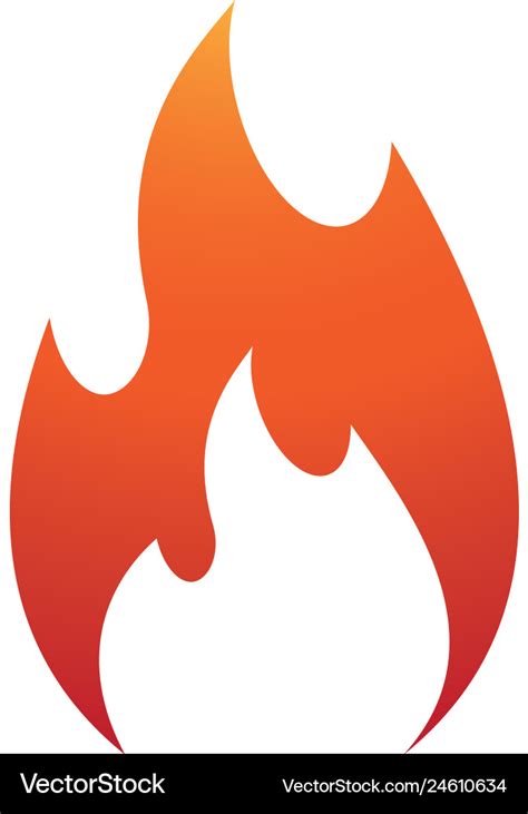 Feuersymbol Lizenzfreies Vektorbild Vectorstock