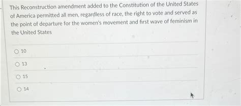 Solved This Reconstruction Amendment Added To The
