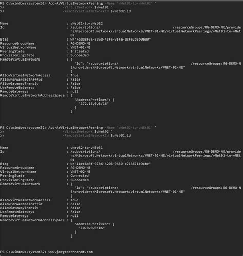 Connect Azure Vnets Using Vnet Peering · Jorge Bernhardt