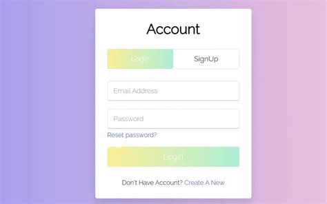 10 Login And Signup Forms Using Html Css Js Modern Stylish Codewithcurious