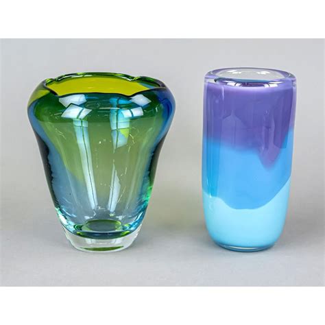 Sold Price Two Artist Vases End Of 20th Century Different Shapes And