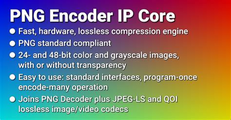 New Png Encoder Ip Core Expands Casts Lossless Compression Suite