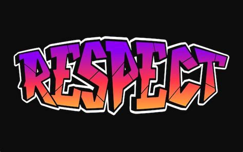 Letras De Estilo De Graffiti Psicodélico Trippy De Palabra De Respeto