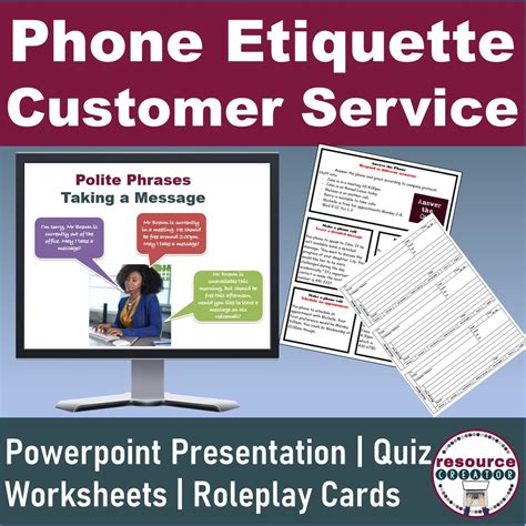 Telephone Etiquette Lesson Powerpoint And Activities Teaching Resources