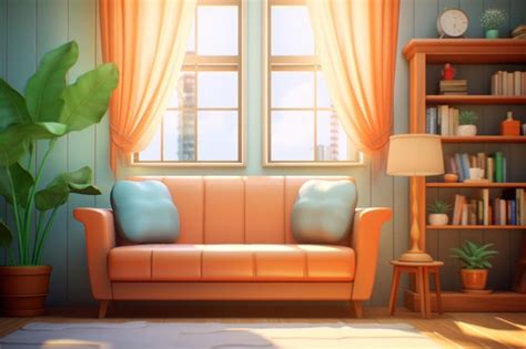 Room Architecture Furniture Building Premium Ai Generated Image