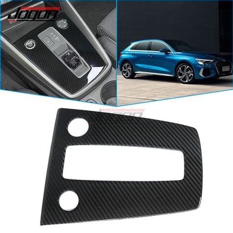 Carbon Fiber Gear Shifter Box Surround Cover Panel Trim For Audi A3 8y