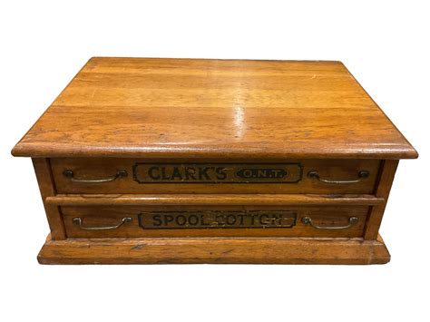 Lot Clarks Ont Oak Spool Cabinet