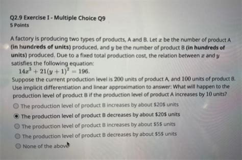 Q Exercise I Multiple Choice Q Points Suppose Chegg Com