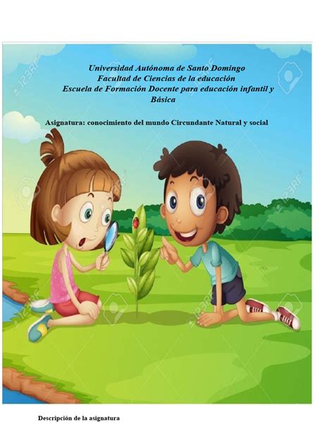 Folleto Asignatura Mundo Circundante Pdf
