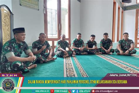 Dalam Rangka Memperingati Hari Pahlawan Personel STHM Melaksanakn Doa