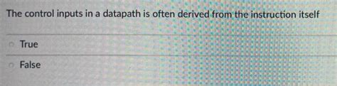 Solved The Control Inputs In A Datapath Is Often Derived Chegg