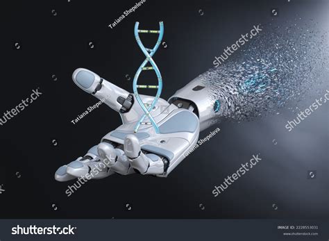 Robot Hand Cyber Dna 3d Illustration Stock Illustration 2228553031 Shutterstock