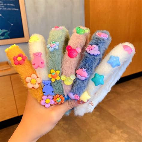 ที่คาดศีรษะที่คาดศีรษะขนกระต่ายการ์ตูนดอกไม้น่ารักสําหรับเด็ก Q616206197 Th Thaipick