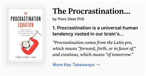 The Procrastination Equation Summary And Audio