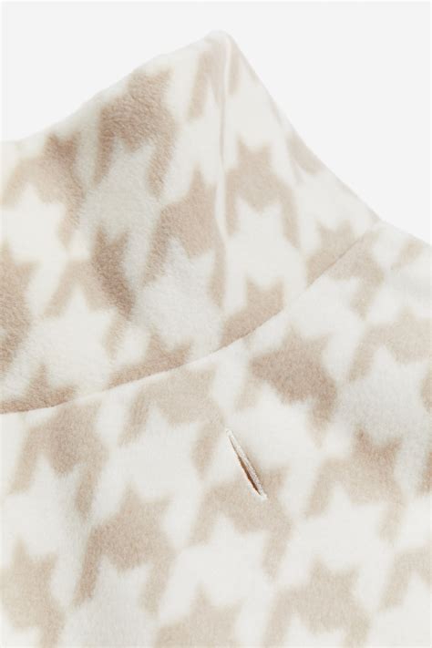 반려견 플리스 탑 화이트하운드투스 패턴 Men Handm Kr