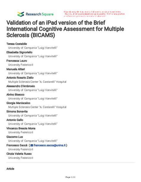 Pdf Validation Of An Ipad Version Of The Brief International