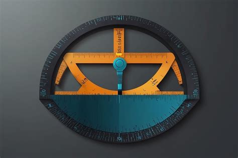 Protractor Ruler Measuring Tool 3d Vector Icon Cartoon Minimal Style Premium Ai Generated Image