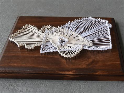 State String Art Two State String Art Home Decor College Etsy