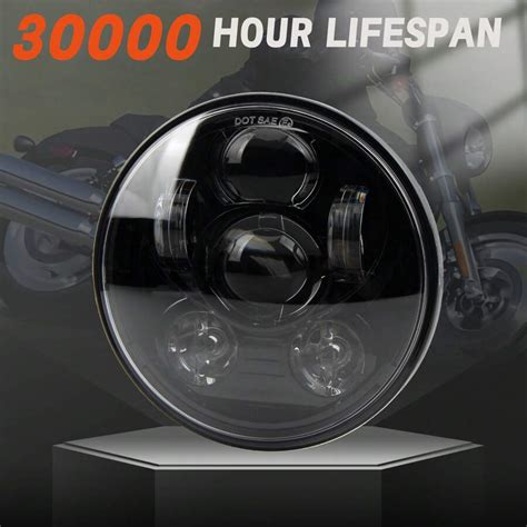 Powermotor Motorcycle 575 Inch Harley Modified Headlight Led High And