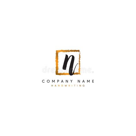 Eh Initial Handwritten Logo Vector In The Square Texture Background