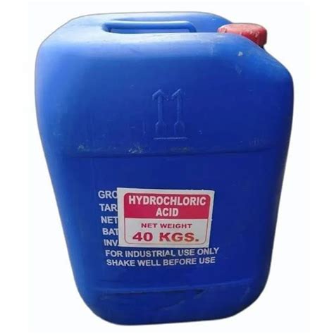 For Laboratory Liquid Hydrochloric Acid 40 Kg 99 At ₹ 8 Kg In Bengaluru