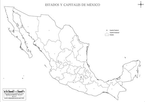 Mapas De México Para Colorear