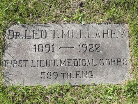 Dr Leo Thomas Mullahey 1891 1922 Find A Grave Memorial