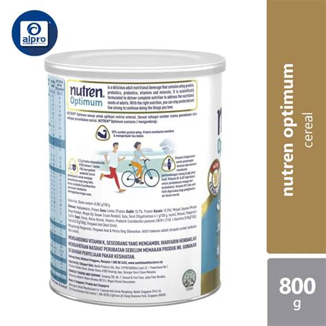 Nestle Nutren Optimum Cereal 800g Nutritional Drink Alpro Pharmacy