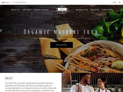 Plantilla Html Chef Plantillas Html Gratuitas